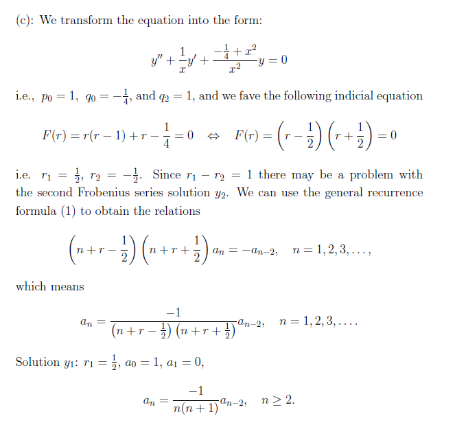 Solved Problem #2: Use the Frobenius method to find two | Chegg.com