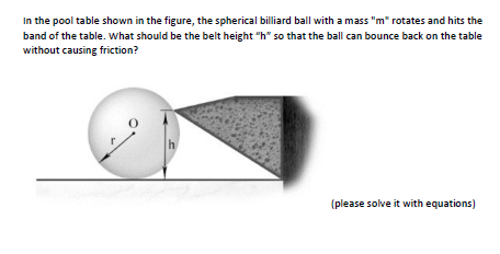 Solved In the pool table shown in the figure, the spherical | Chegg.com