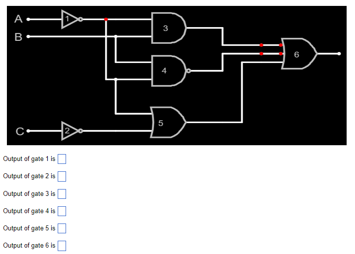 Solved Output Of Gate 1 Is Output Of Gate 2 Is Output Of 2255
