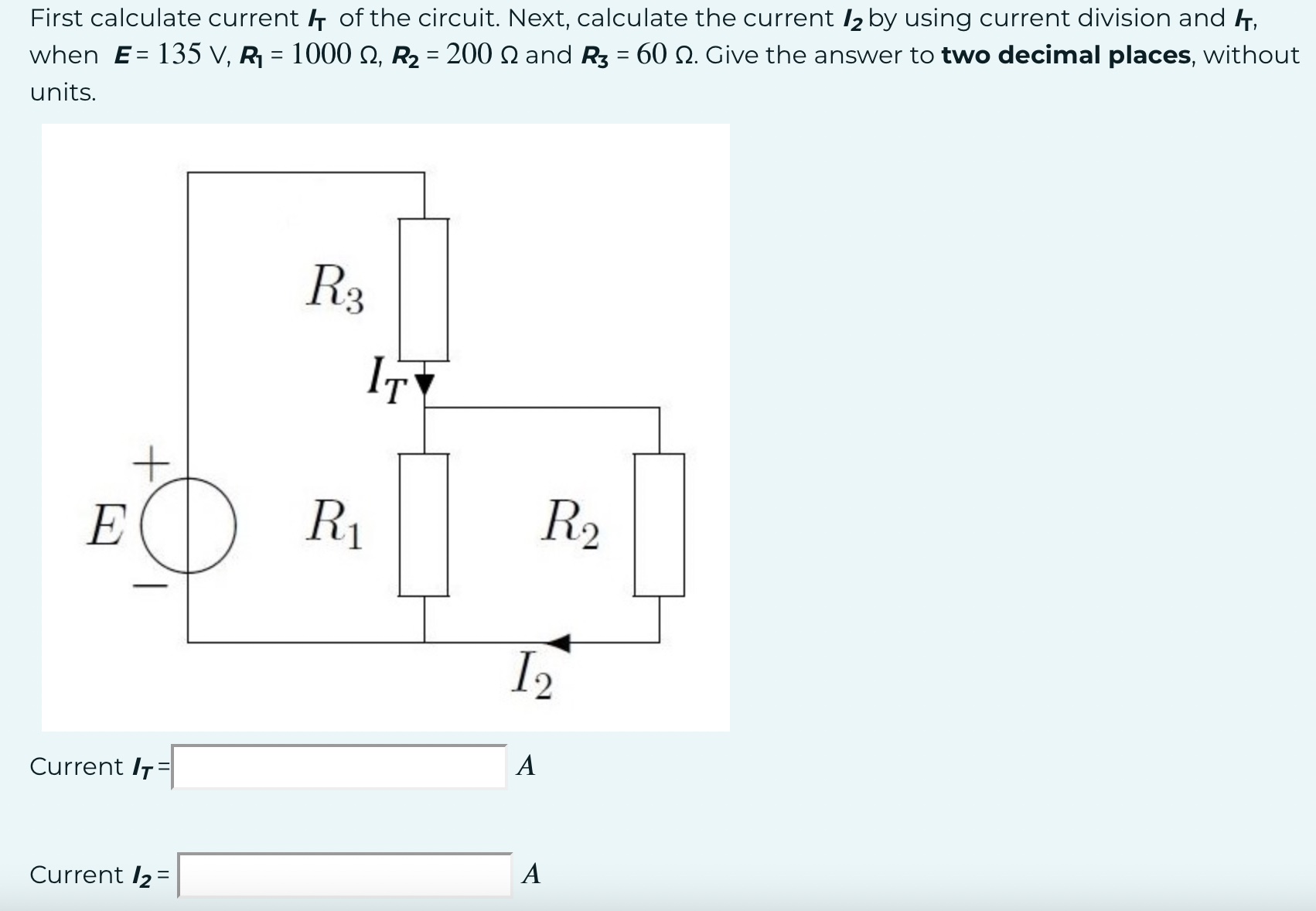Solved First calculate current IT ﻿of the circuit. Next, | Chegg.com