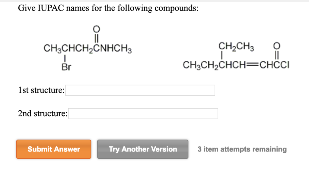 Solved Give IUPAC names for the following compounds: | Chegg.com