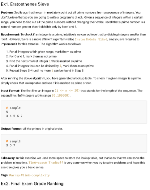 Solved Ex1. Eratosthenes Sieve Problem: Zed brags that he | Chegg.com