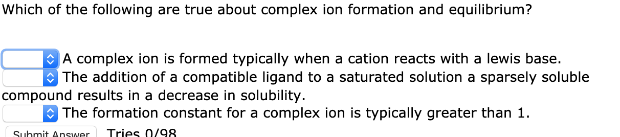 Solved Which of the statements below best describes why the | Chegg.com