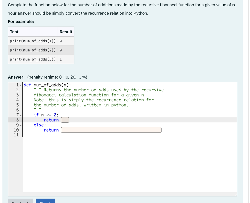 Solved Complete the function below for the number of | Chegg.com