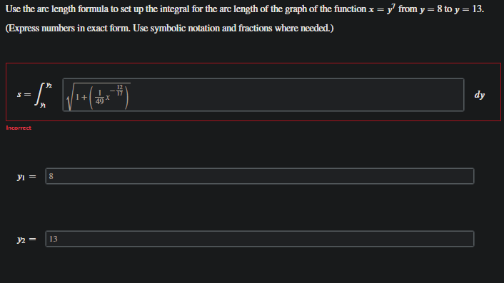 Solved Use the arc length formula to set up the integral for | Chegg.com