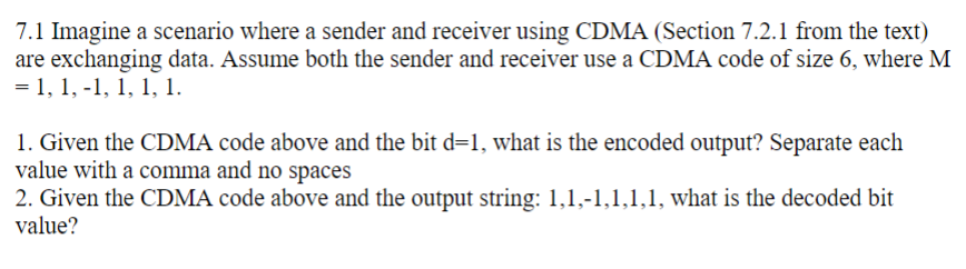 Solved 7.1 Imagine a scenario where a sender and receiver | Chegg.com