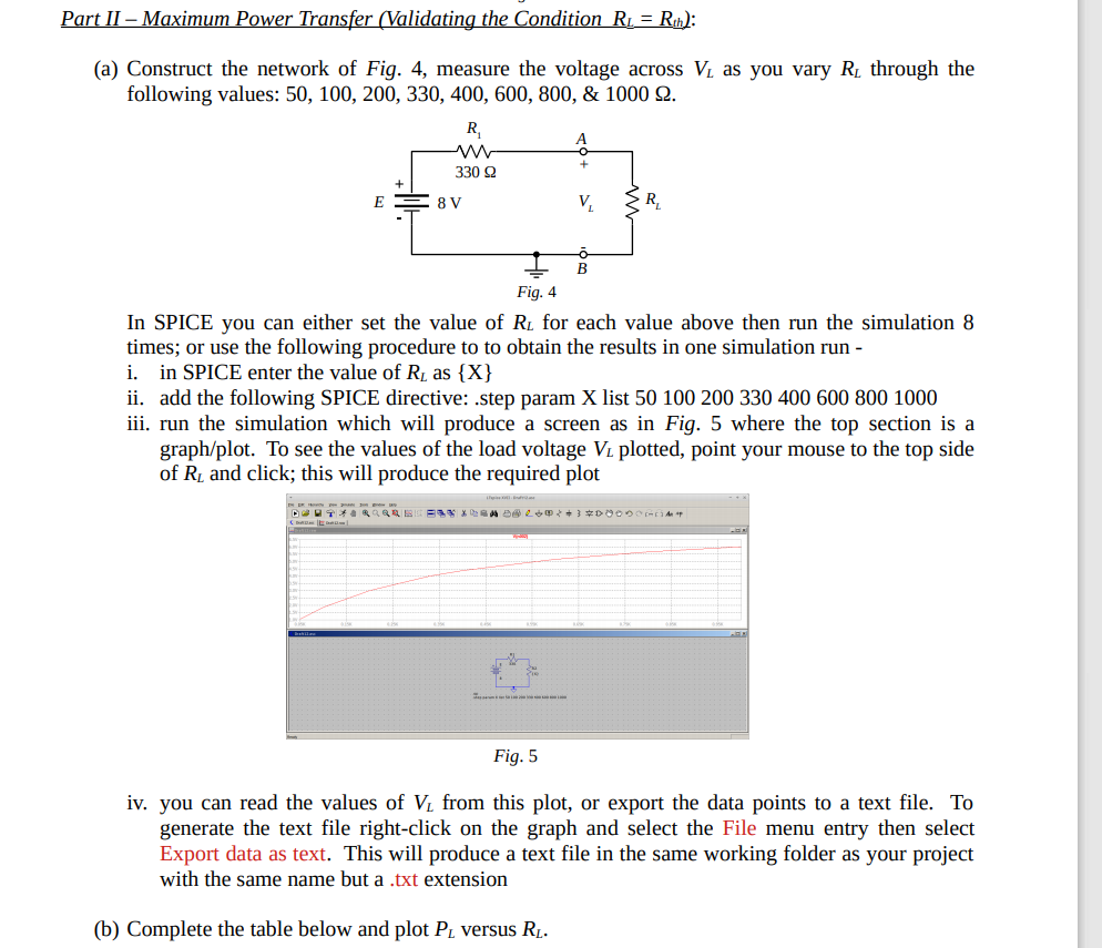 Solved Part II – Maximum Power Transfer (Validating the | Chegg.com