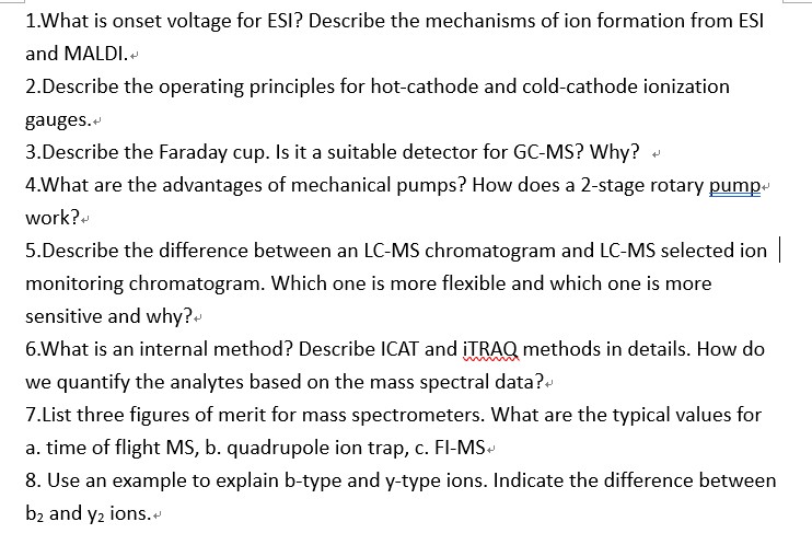 Solved 1.What is onset voltage for ESI? Describe the | Chegg.com