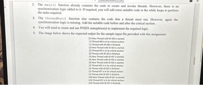 Solved In this question, a process will create multiple | Chegg.com