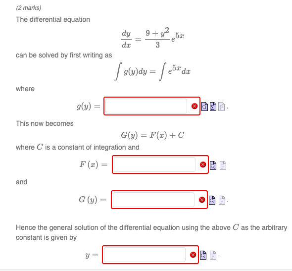 Solved (2 marks) The differential equation can be solved by | Chegg.com