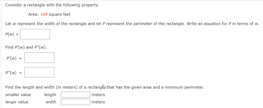 Solved Consider a rectangle with the following property. | Chegg.com