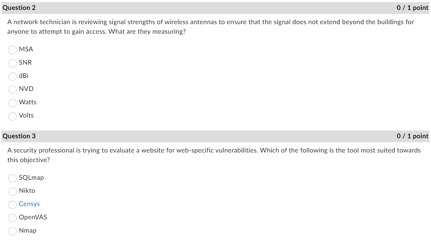 Solved A network technician is reviewing signal strengths of | Chegg.com
