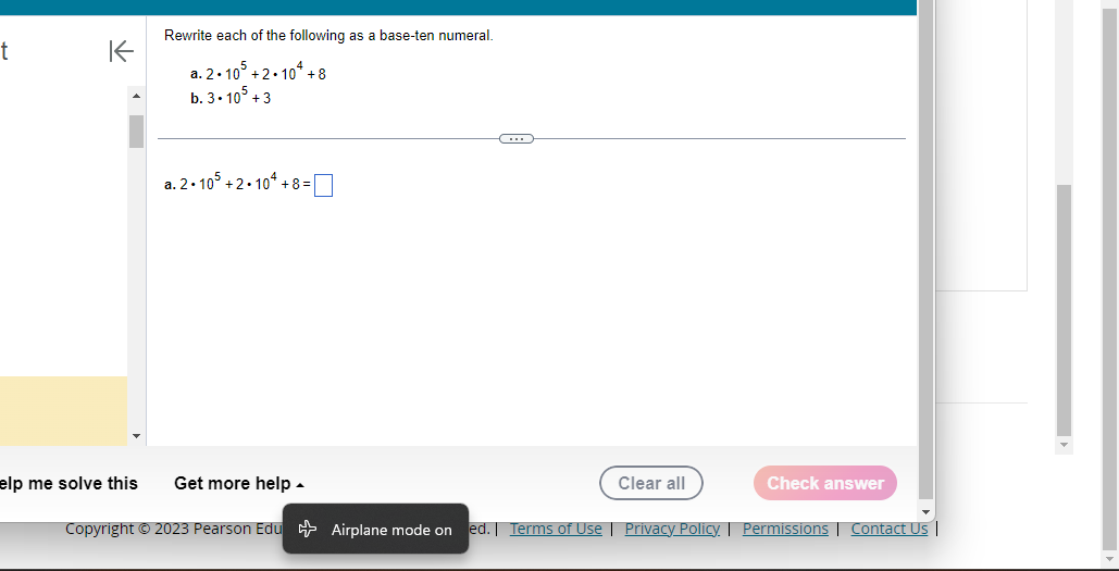 Solved Rewrite each of the following as a base-ten numeral. | Chegg.com