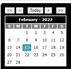 Solved JS HTML CSS calendar application as in the picture | Chegg.com