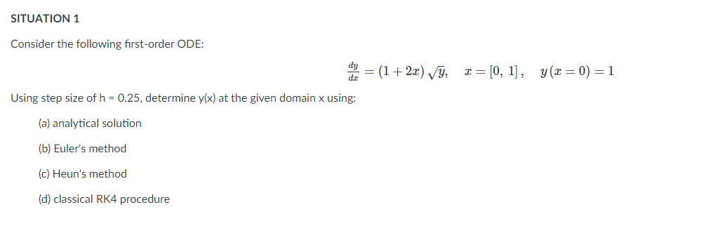Solved Consider the following first-order | Chegg.com