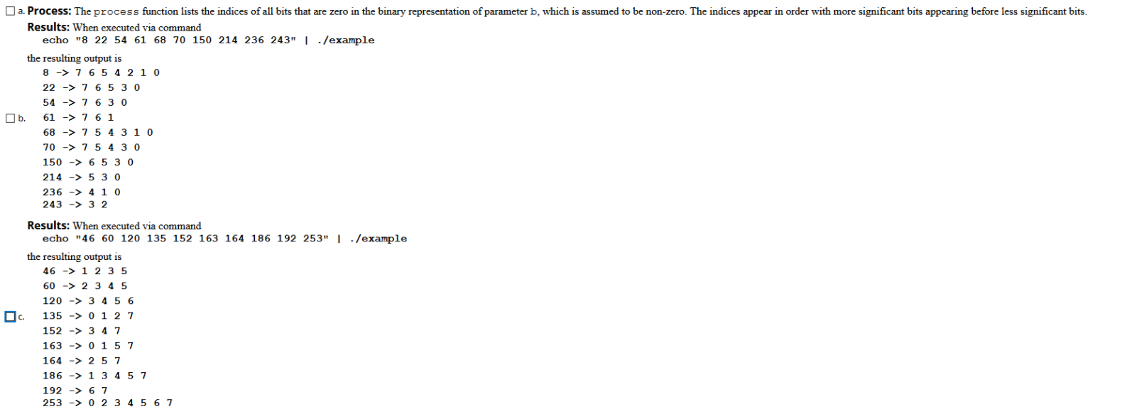 Solved Consider program example.c listed below: 001: | Chegg.com
