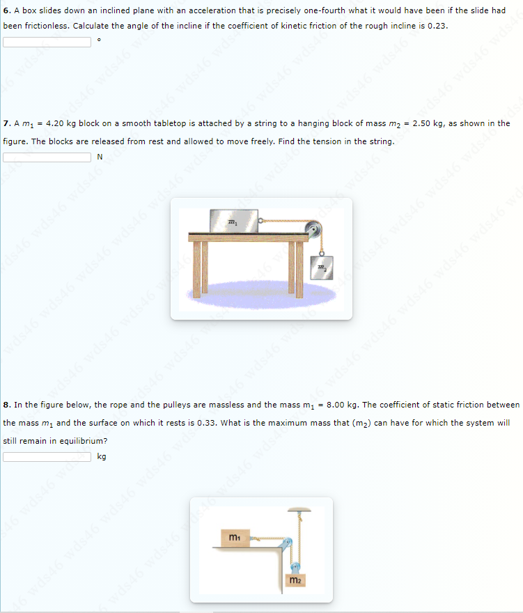 Solved 6. A box slides down an inclined plane with an | Chegg.com