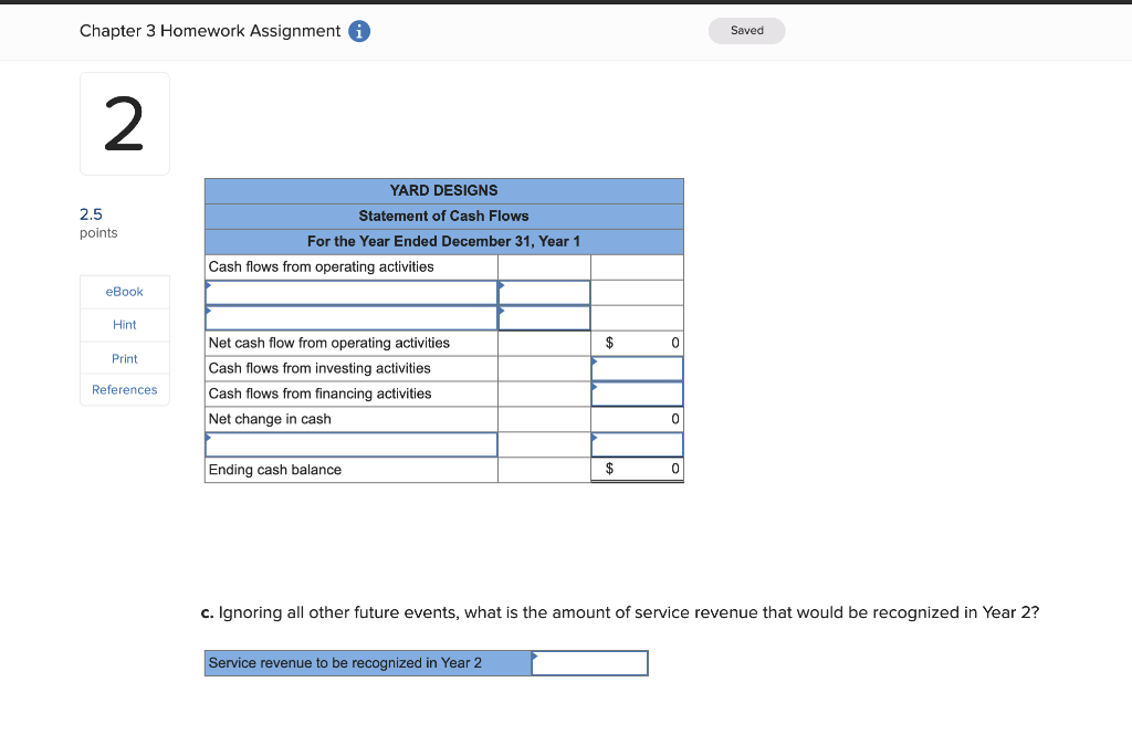 Solved Chapter 3 Homework Assignment Saved Help Save & Ch 2 | Chegg.com