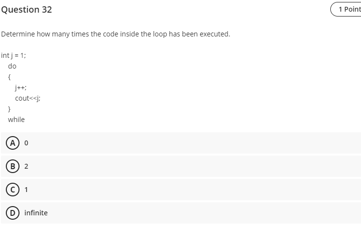 Solved Question 32 1 Point Determine How Many Times The Code 