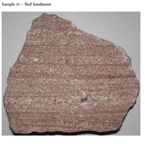 Solved Sample \#1 - Red Sandstone Sample \#2 - | Chegg.com