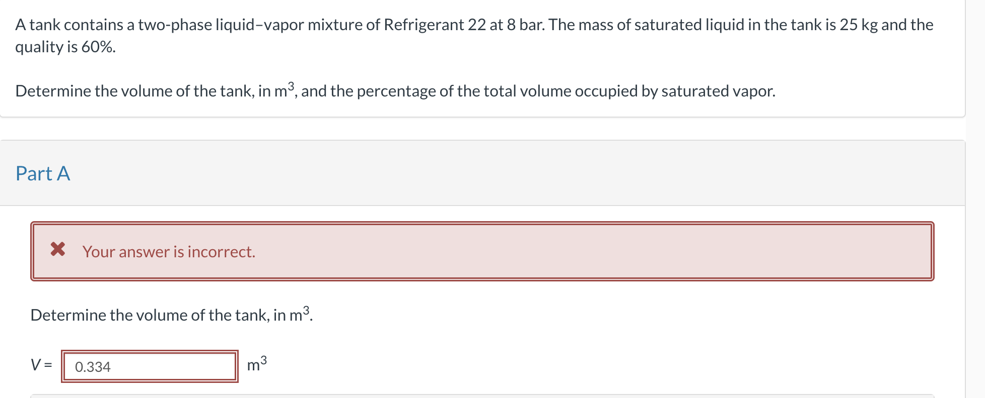 Solved A tank contains a two-phase liquid-vapor mixture of | Chegg.com