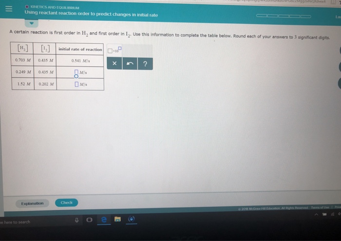 Solved KINETICS AND EQUUBRIUM Using reactant reaction order | Chegg.com