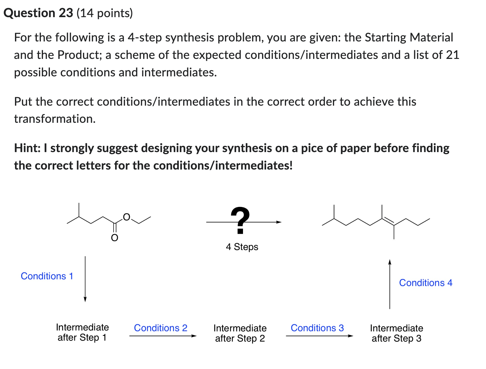 Solved For the following is a 4-step synthesis problem, you | Chegg.com