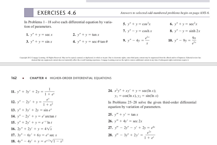 Solved EXERCISES 4.6 to selected odd-numbered problems begin | Chegg.com
