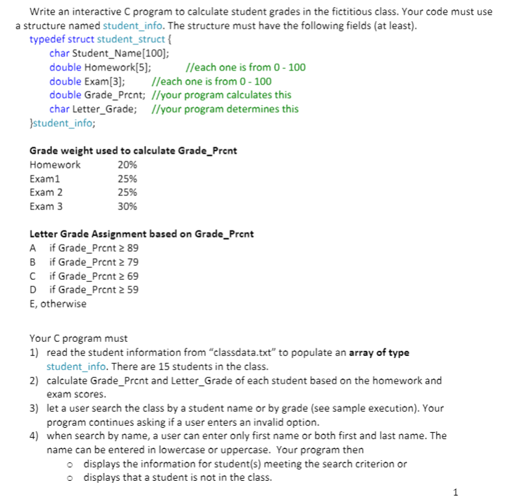 In C code please:) There are similar problems on | Chegg.com