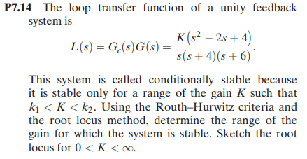 Solved P7.14 The loop transfer function of a unity feedback | Chegg.com