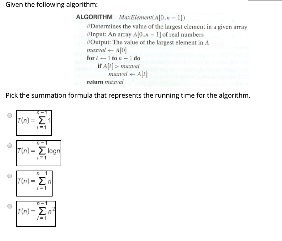 Solved Algorithms 1. Which of the following is NOT true | Chegg.com