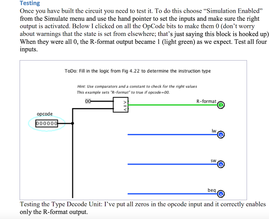 ToDo: Complete the Type Decoder Unit by adding | Chegg.com