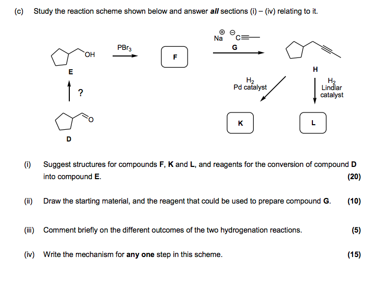 Solved Study the reaction scheme shown below and answer all | Chegg.com