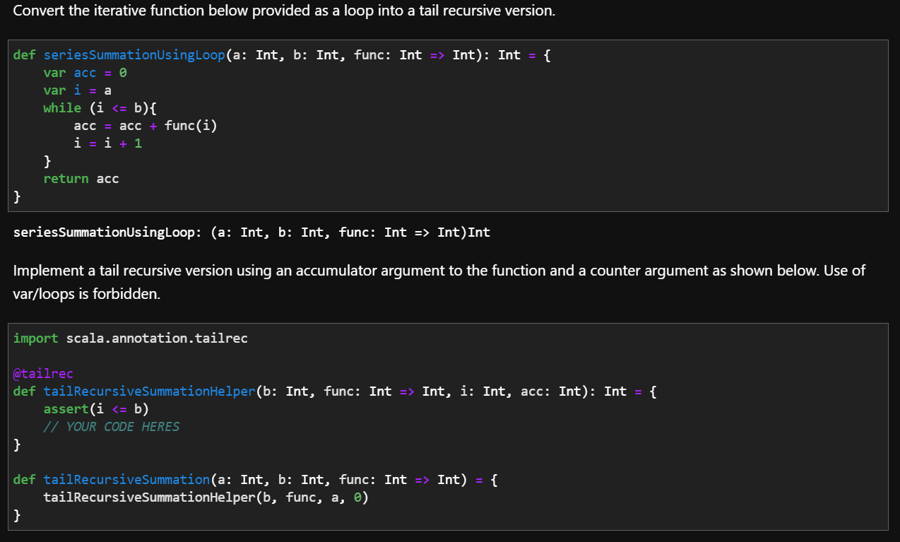 Solved Convert the iterative function below provided as a | Chegg.com