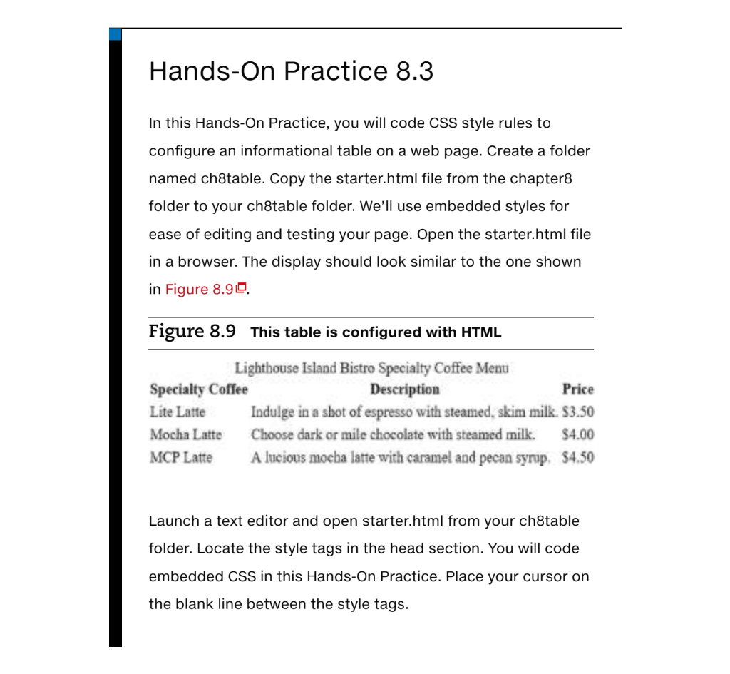 Solved In this Hands-On Practice, you will code CSS style | Chegg.com