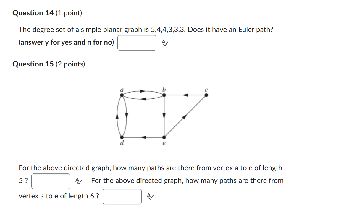 Solved The degree set of a simple planar graph is | Chegg.com