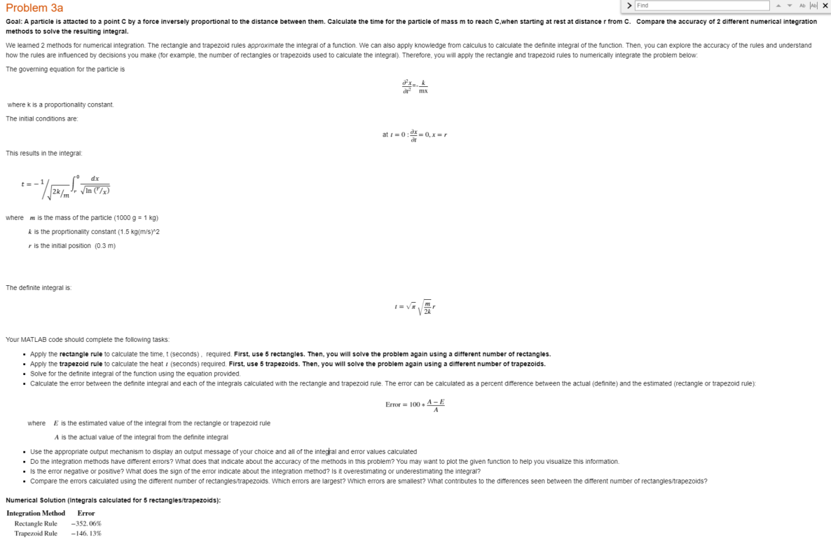 Problem 3a > Find Ab /Aolx Goal: A particle is | Chegg.com