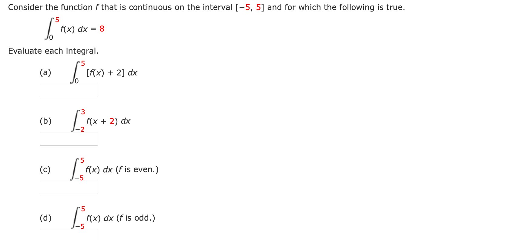 Solved Consider the function f that is continuous on the | Chegg.com