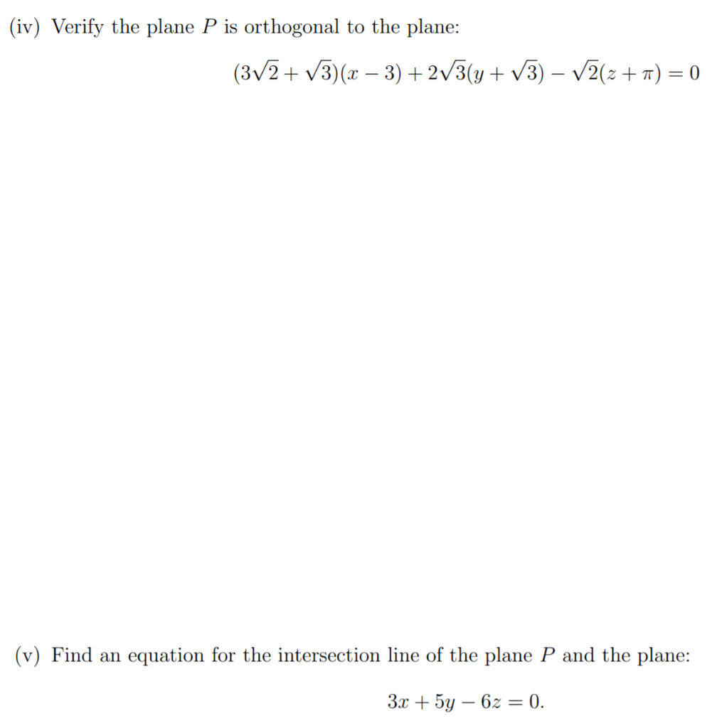 Solved (Plane Equations: Normal Vectors, Vector Equations | Chegg.com