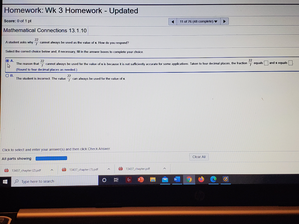 Solved Homework: Wk 3 Homework - Updated Score: 0 of 1 pt 11 | Chegg.com