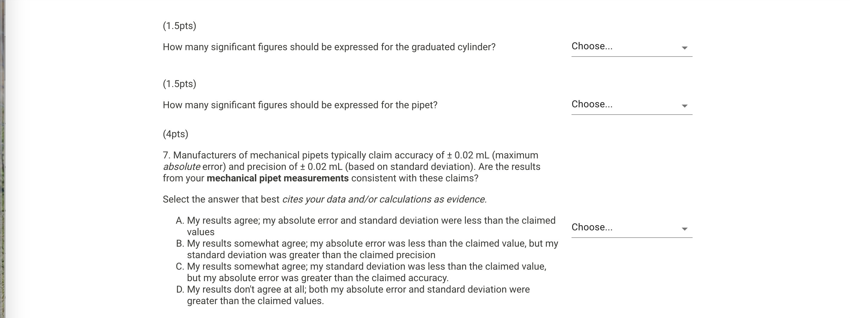 Table view List view Calculations of volume delivered | Chegg.com