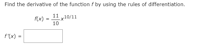 Solved Find the derivative of the function f by using the | Chegg.com