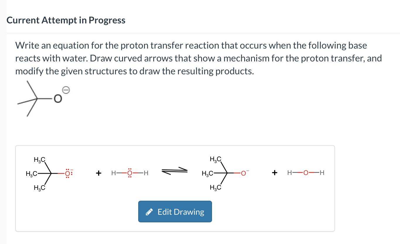 Solved Write an equation for the proton transfer reaction | Chegg.com
