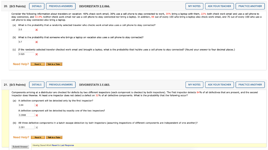 Solved 20. [0/3 Points] DETAILS PREVIOUS ANSWERS DEVORESTAT9 | Chegg.com