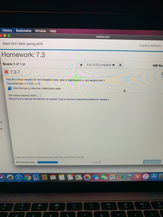 Solved History Bookmarks Window Help mathxl.com Math 2011 | Chegg.com