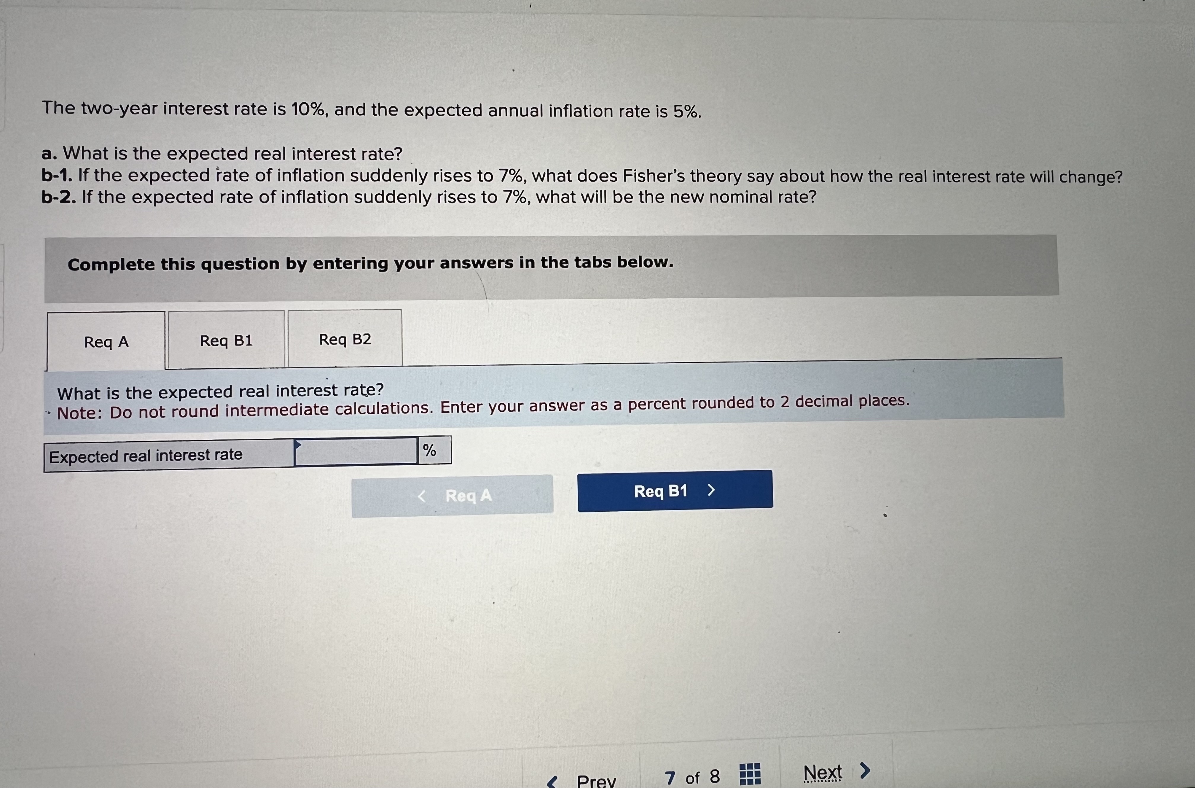 Solved The two-year interest rate is 10%, and the expected | Chegg.com