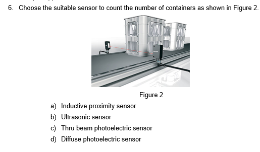Solved 6. Choose the suitable sensor to count the number of | Chegg.com