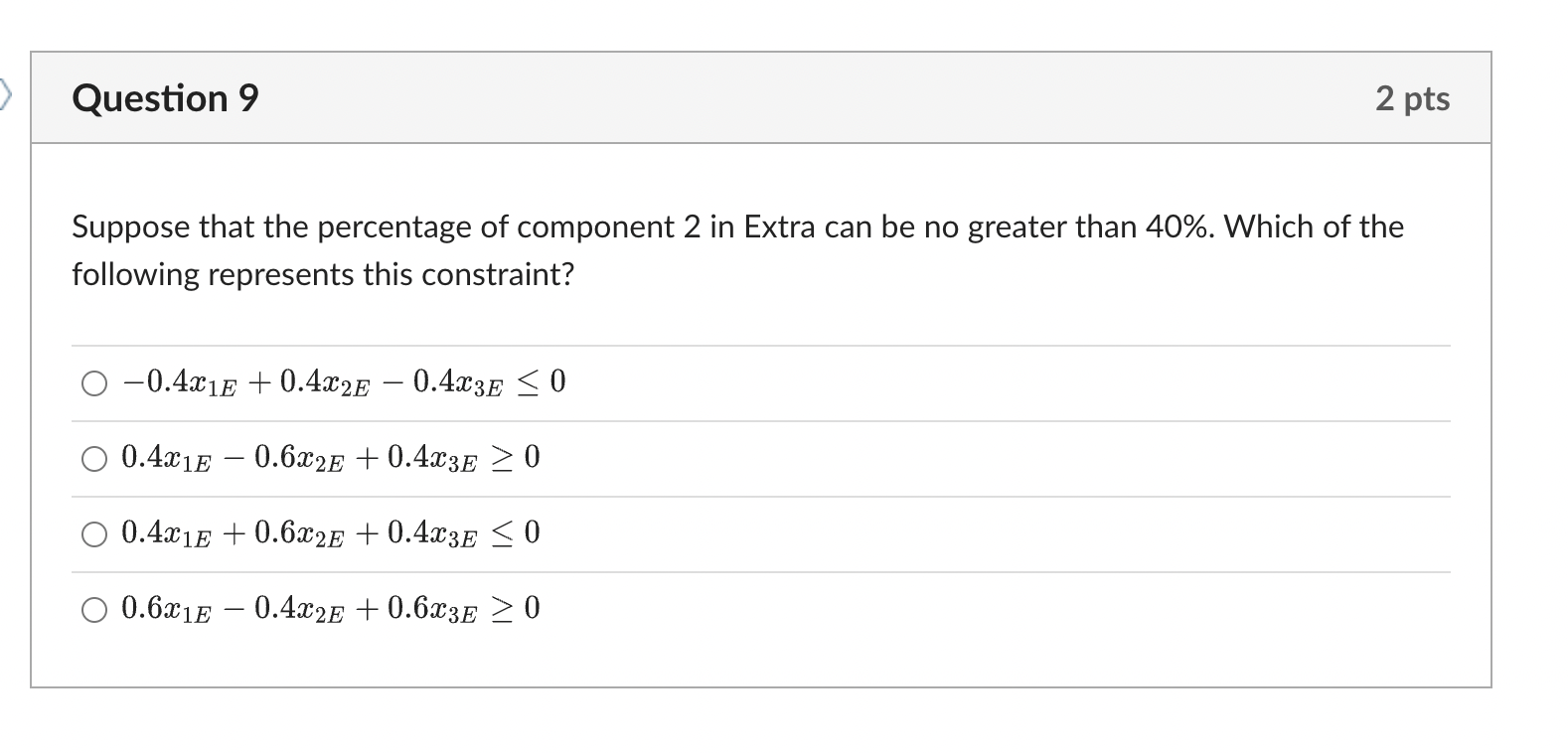 Solved Recall the blend example from the lecture. The | Chegg.com