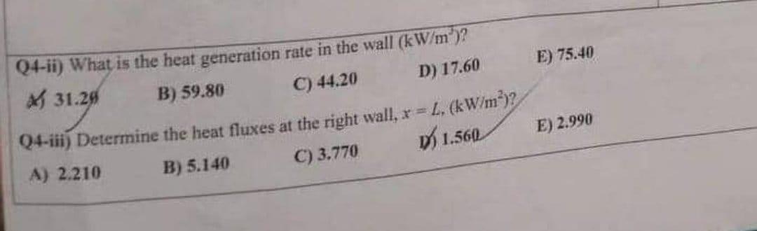 Q4-ii) What is the heat generation rate in the wall | Chegg.com