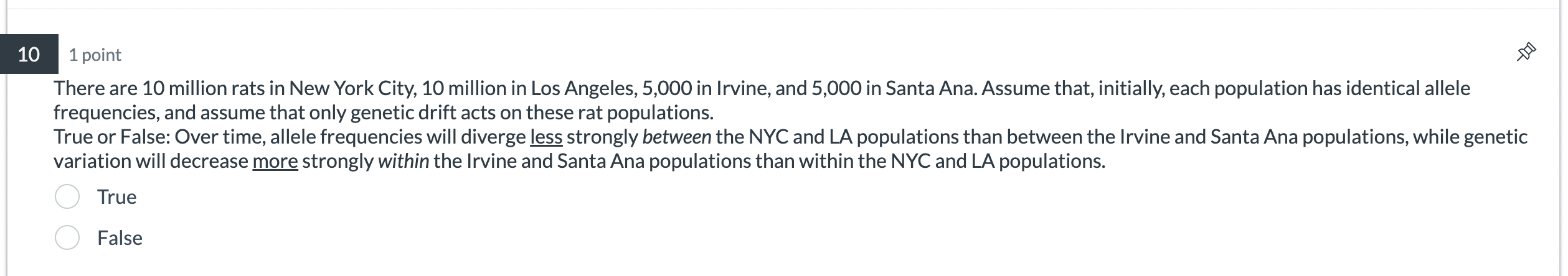 Solved 1 ﻿pointThere are 10 ﻿million rats in New York City, | Chegg.com